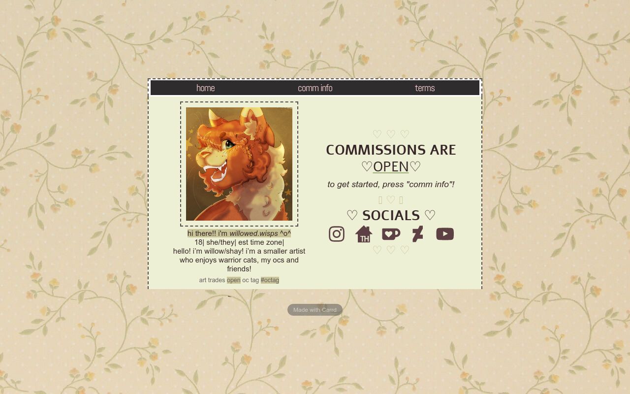 Willowed.wisps commission site